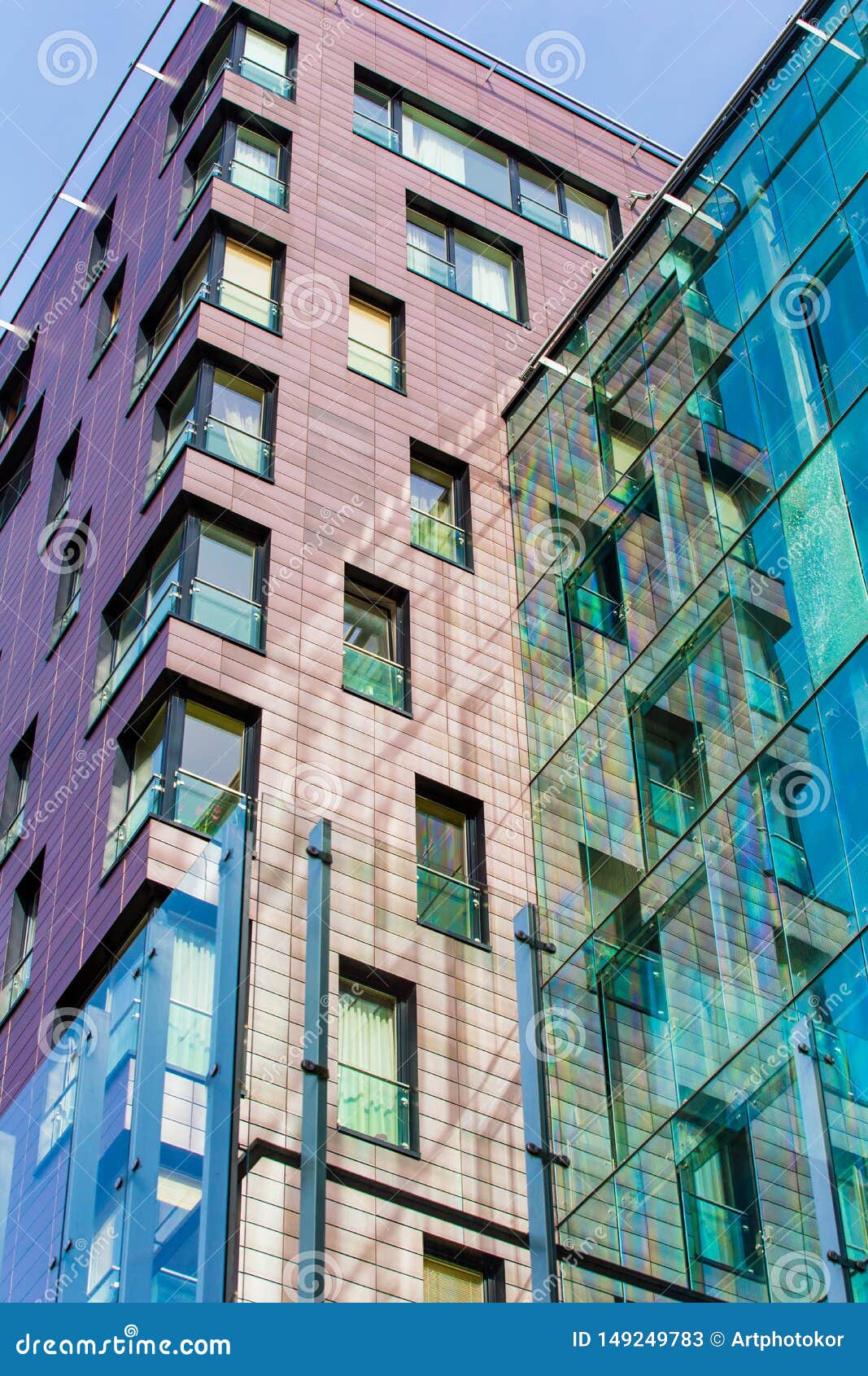 Hi-tech Buildings Concept. Modern Highrise Constructions in City Stock ...