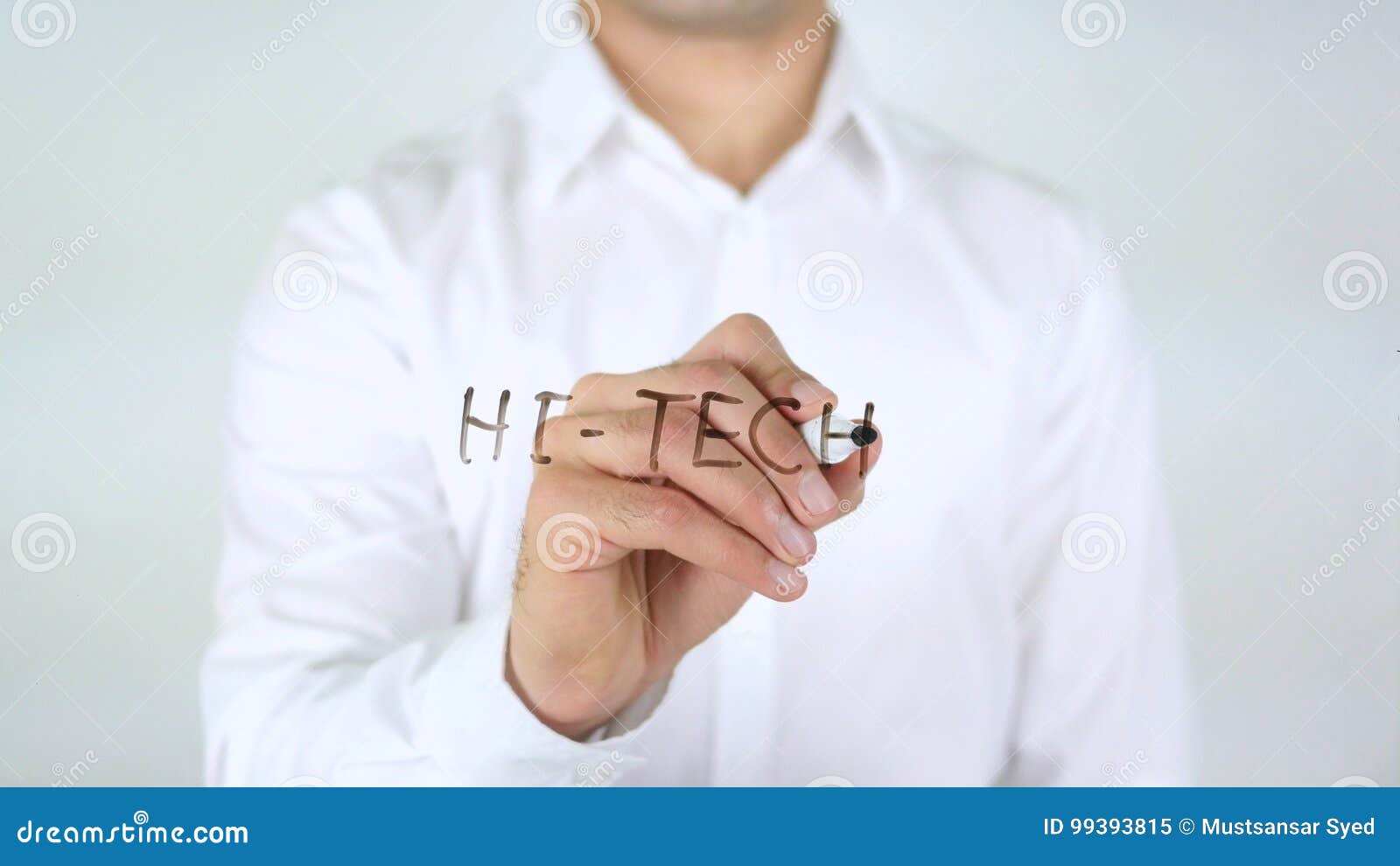Hi Tech, Businessman Writing on Glass Stock Image - Image of woman ...