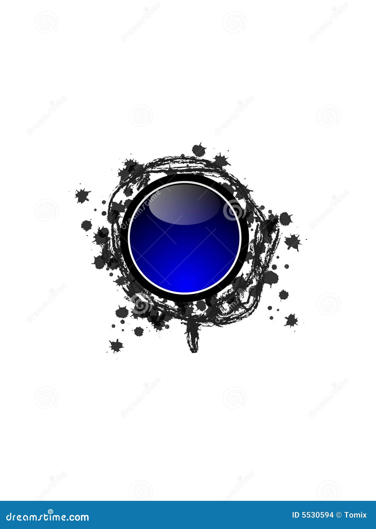 Hi tech button stock vector. Illustration of aqua, abstract - 5530594