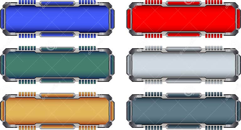 Hi-tech buttons stock vector. Illustration of digital - 58393085