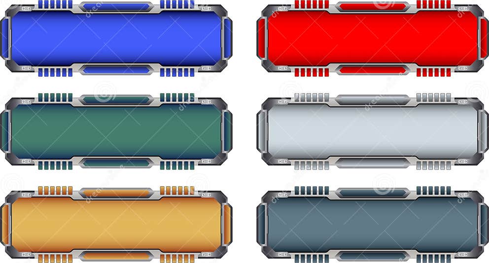 Hi-tech buttons stock vector. Illustration of digital - 58393085