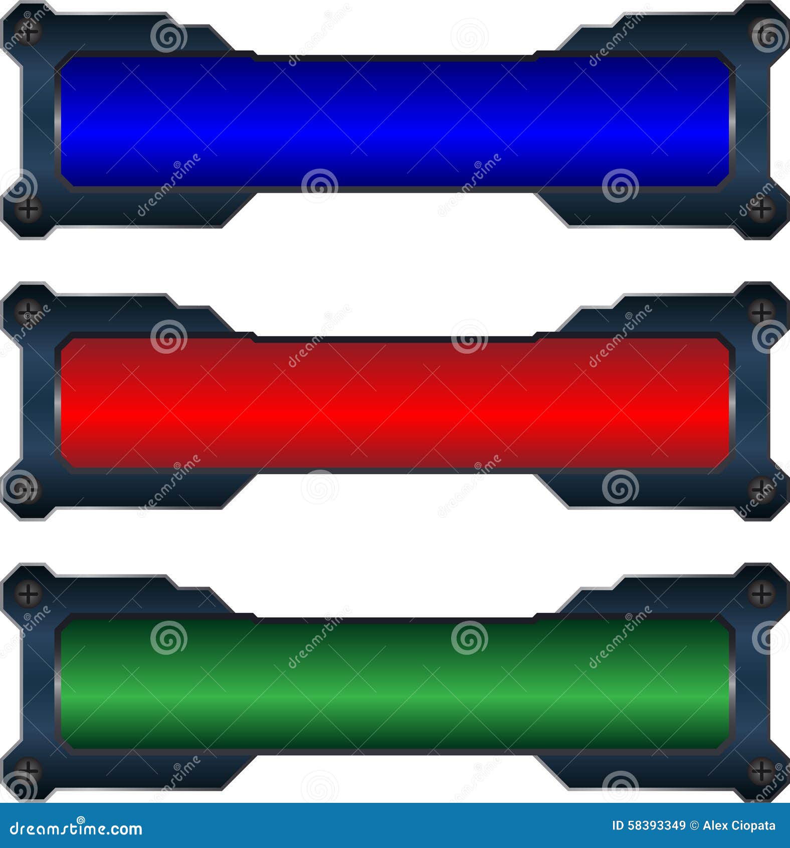 Hi-tech buttons stock vector. Illustration of plastic - 58393349