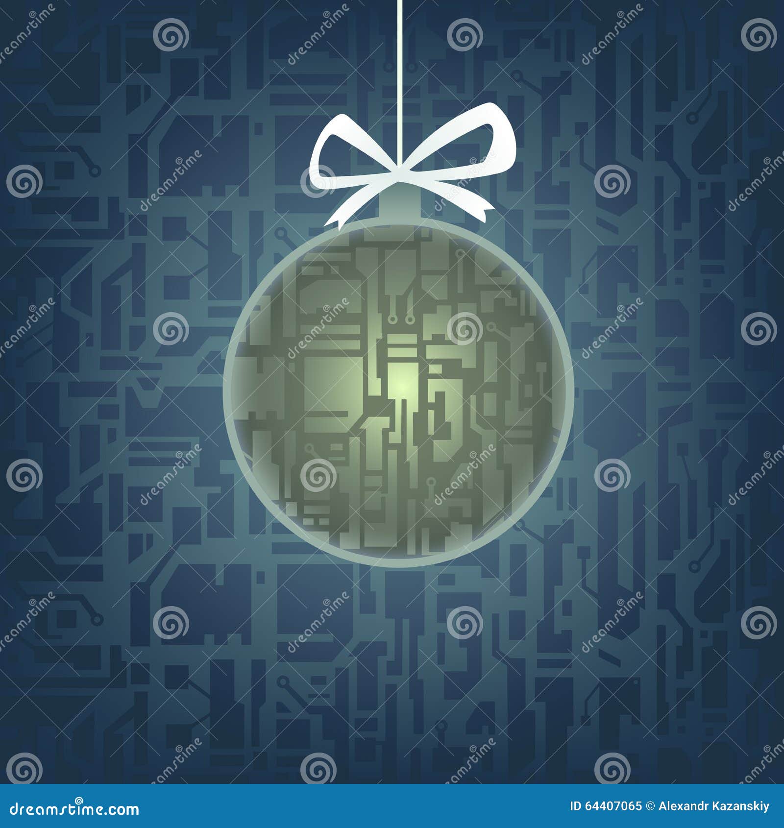 Hi-tech christmas tree toy stock vector. Illustration of electronics ...