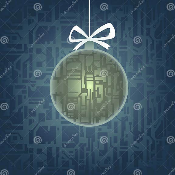 Hi-tech christmas tree toy stock vector. Illustration of electronics ...