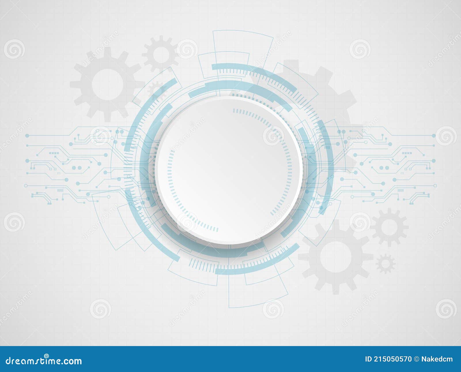 Hi Tech Circle and Circiut Technology with Cog Gear Wheel Background ...