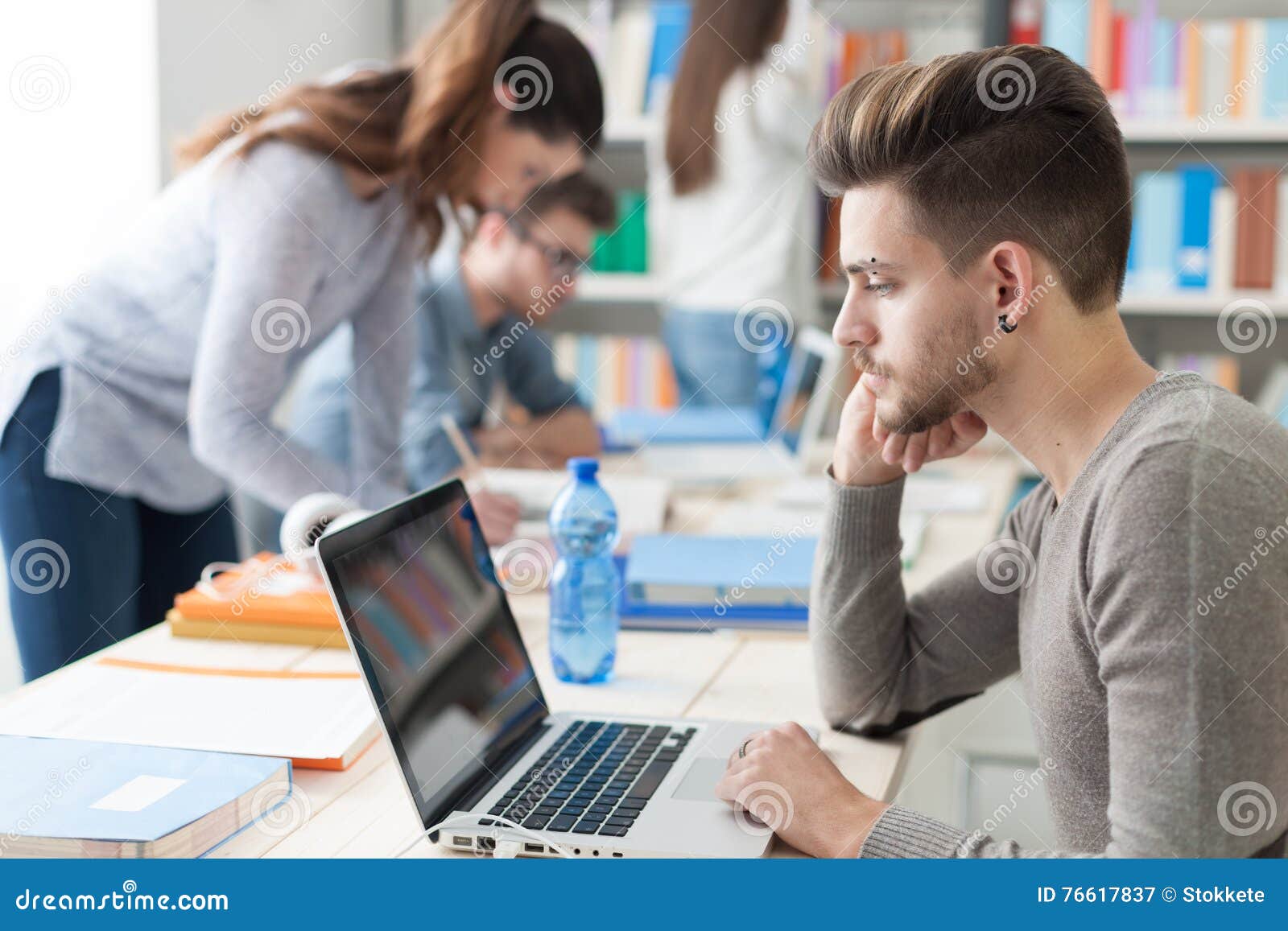 Hi-tech classroom stock image. Image of learning, education - 76617837