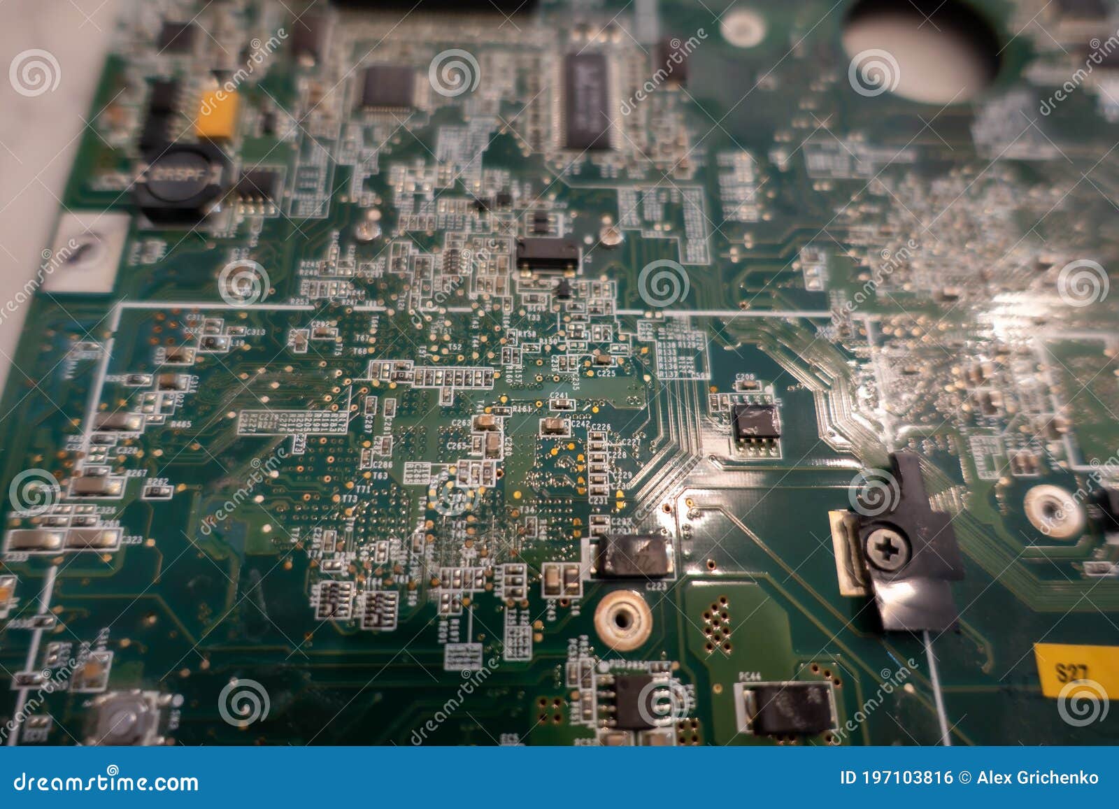 Hi Tech Close-up of Electronics Circuit Board or Motherboard Stock ...