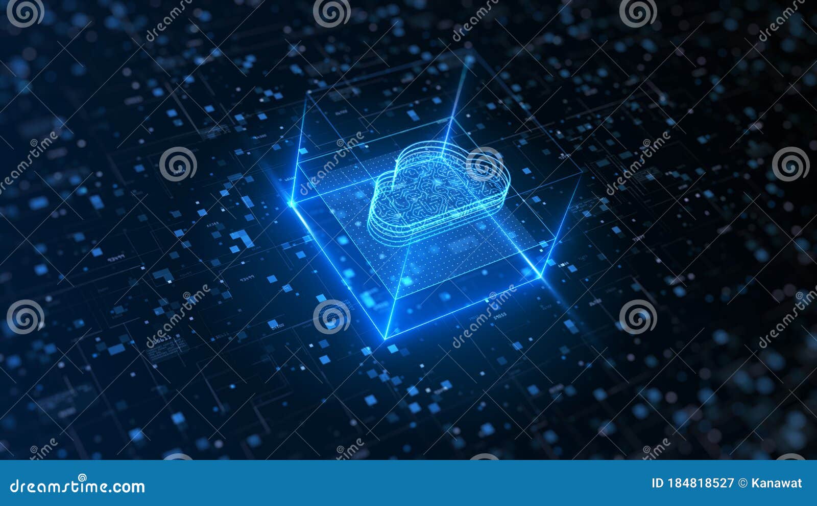 Hi Tech Cloud Computing And Cyber Security Digital Data Network