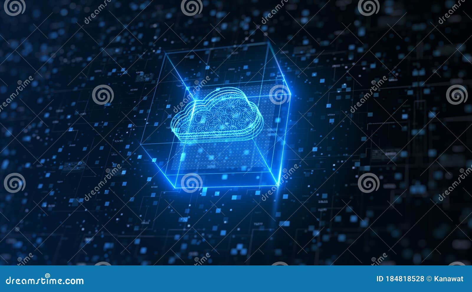 Hi Tech Cloud Computing And Cyber Security Digital Data Network
