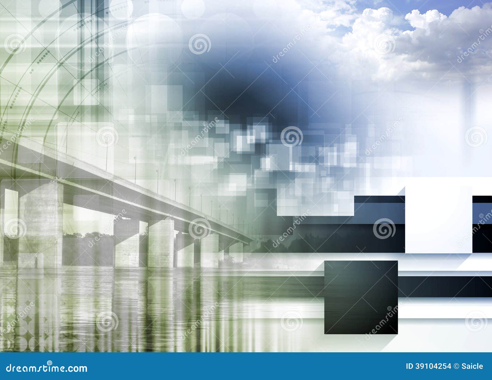 Hi-tech collage stock illustration. Illustration of modern - 39104254