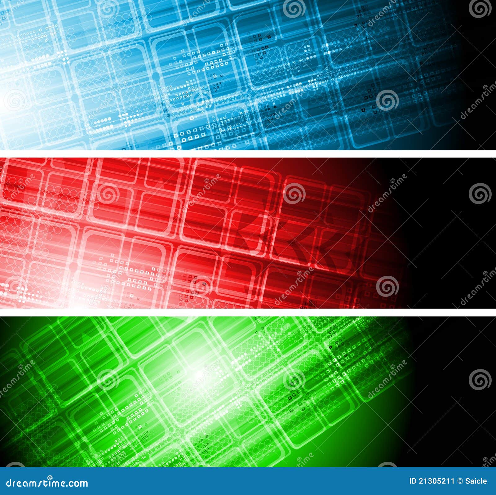 Hi-tech colorful banners stock vector. Illustration of backdrop - 21305211