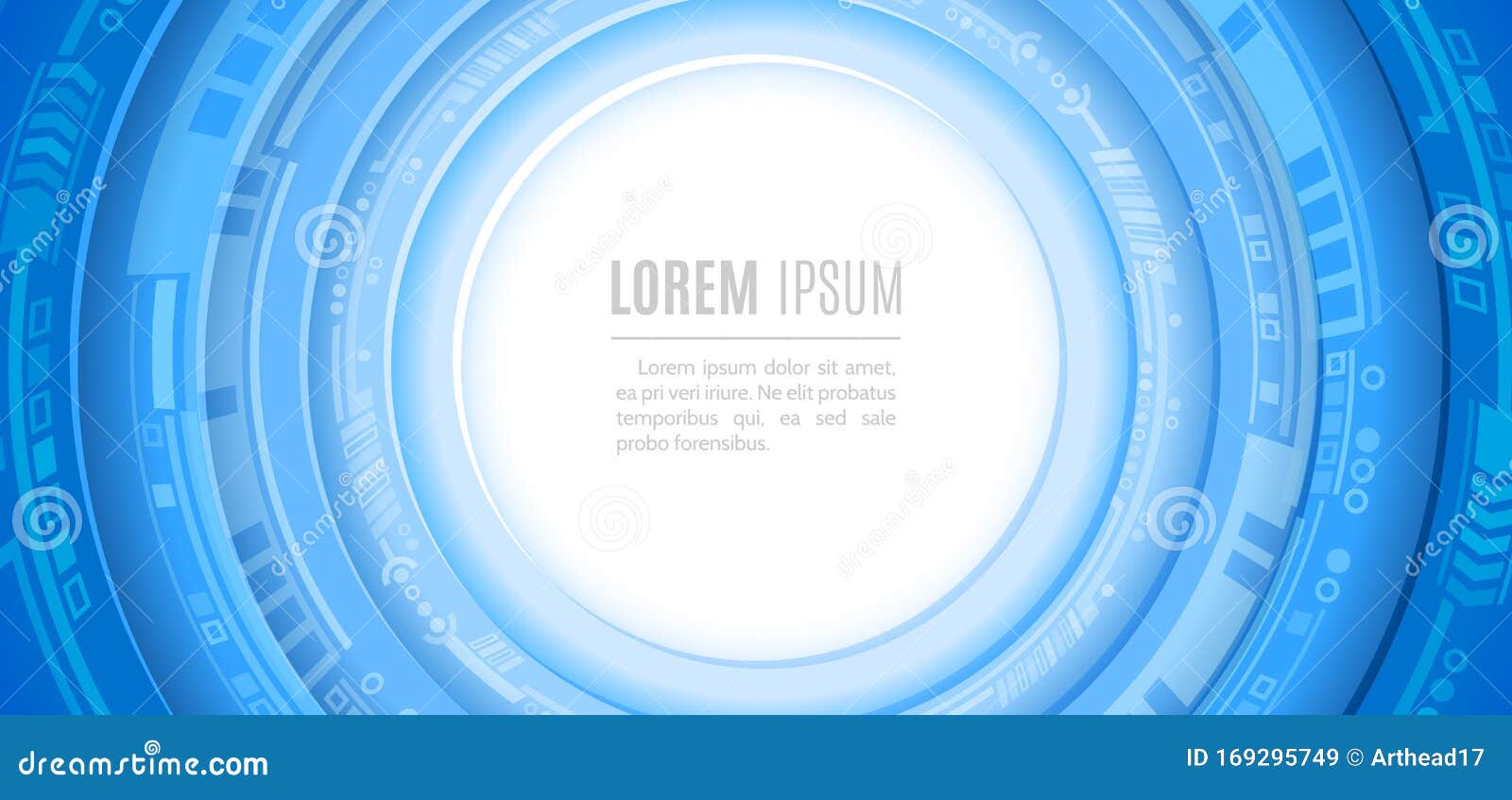 Hi-tech Communication Concept with Circle and Various Technology ...