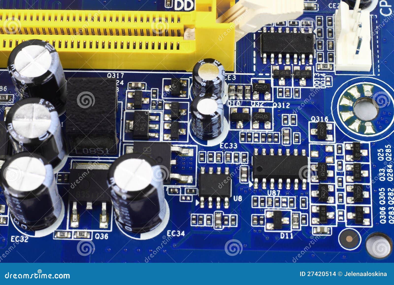 Hi-tech computer hardware stock photo. Image of capacitor - 27420514