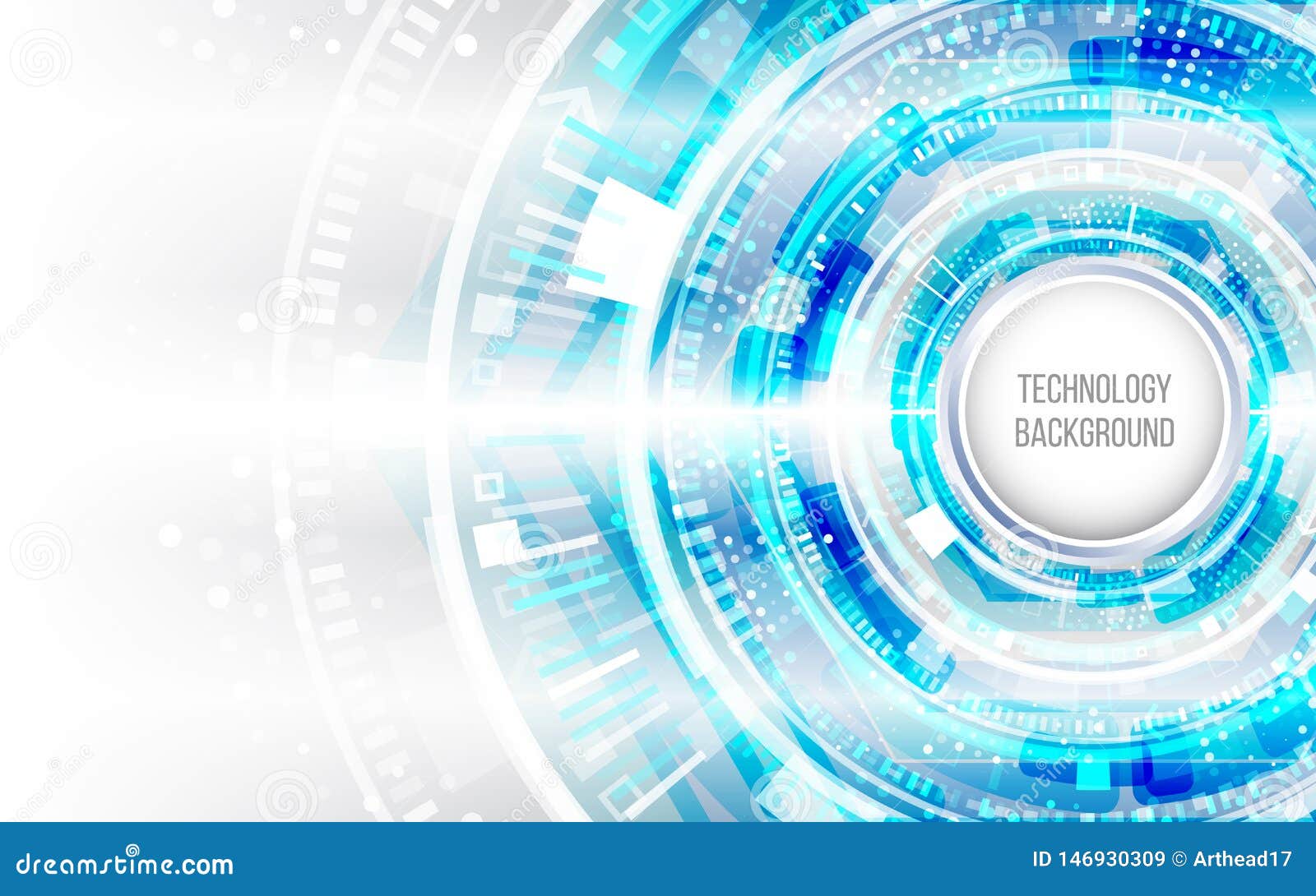 Hi-tech Computer Technology on the Grey Background Stock Vector ...