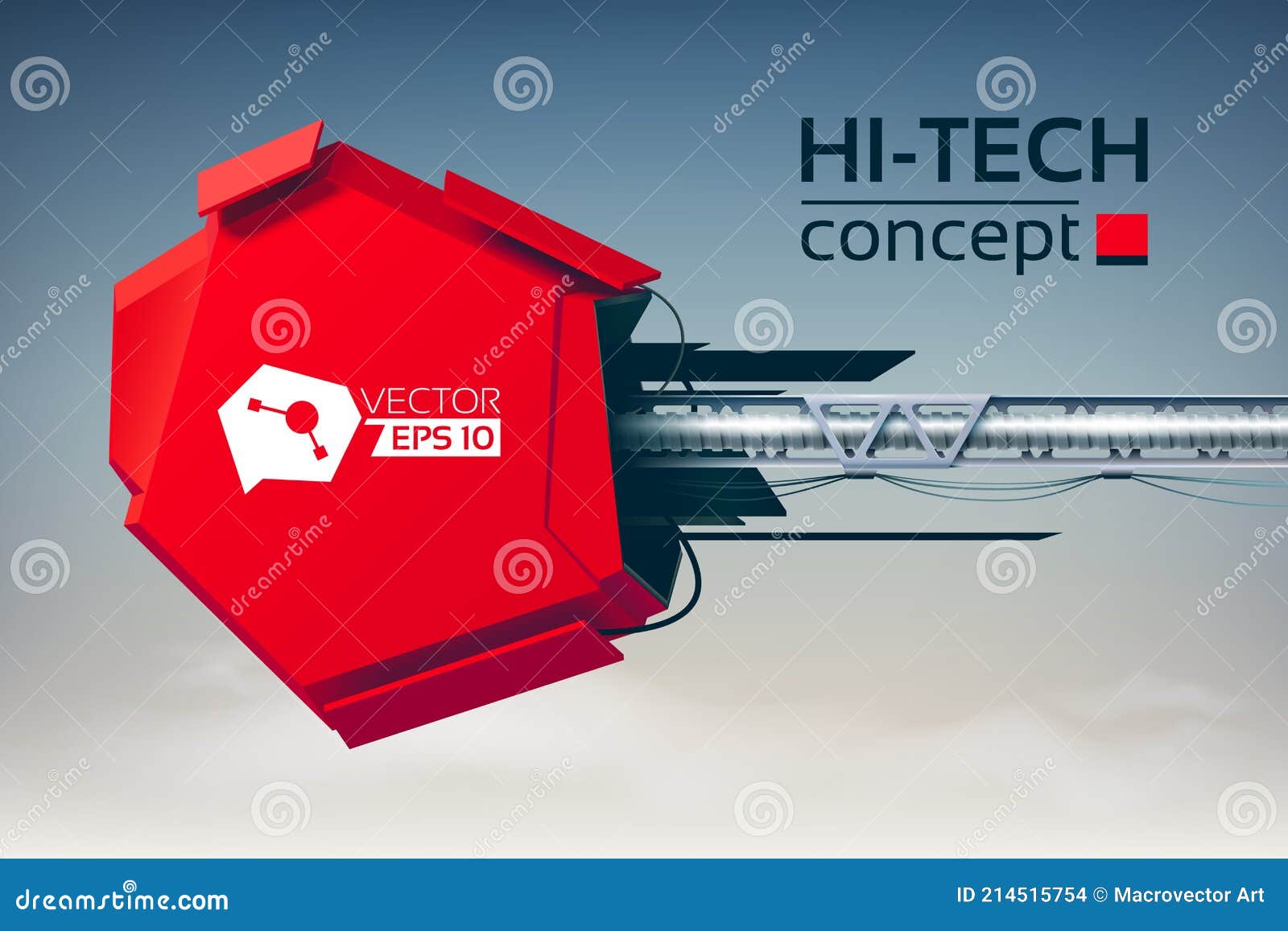 Hi-Tech Concept with 3d Engineering Construction Stock Vector ...