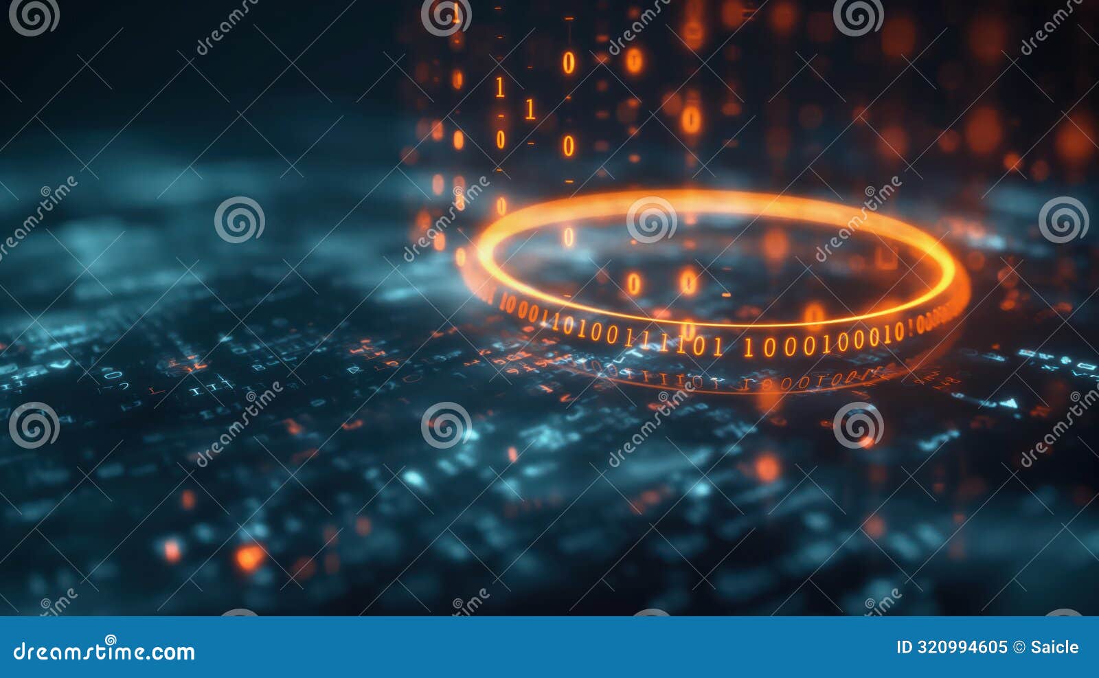 Hi-tech Connection Futuristic Glowing Abstract Background. Generative ...