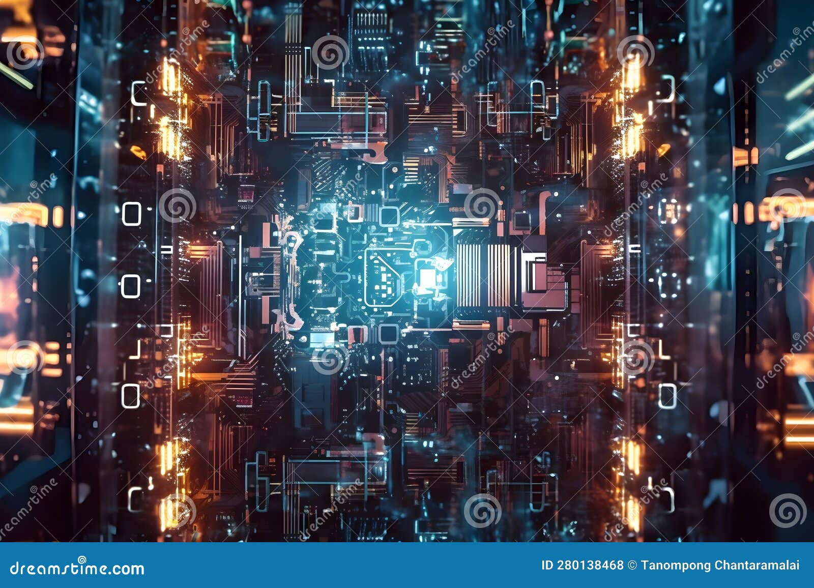 Hi-tech Digital Circuit, Motherboard, Supercomputer, Artificial ...