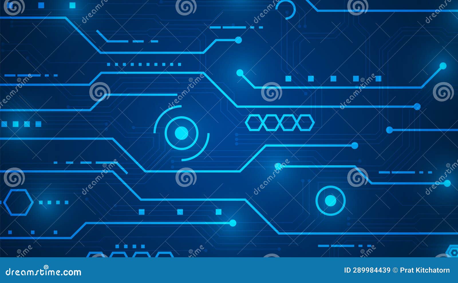 Hi-tech Digital Data Abstract Design Stock Illustration - Illustration ...