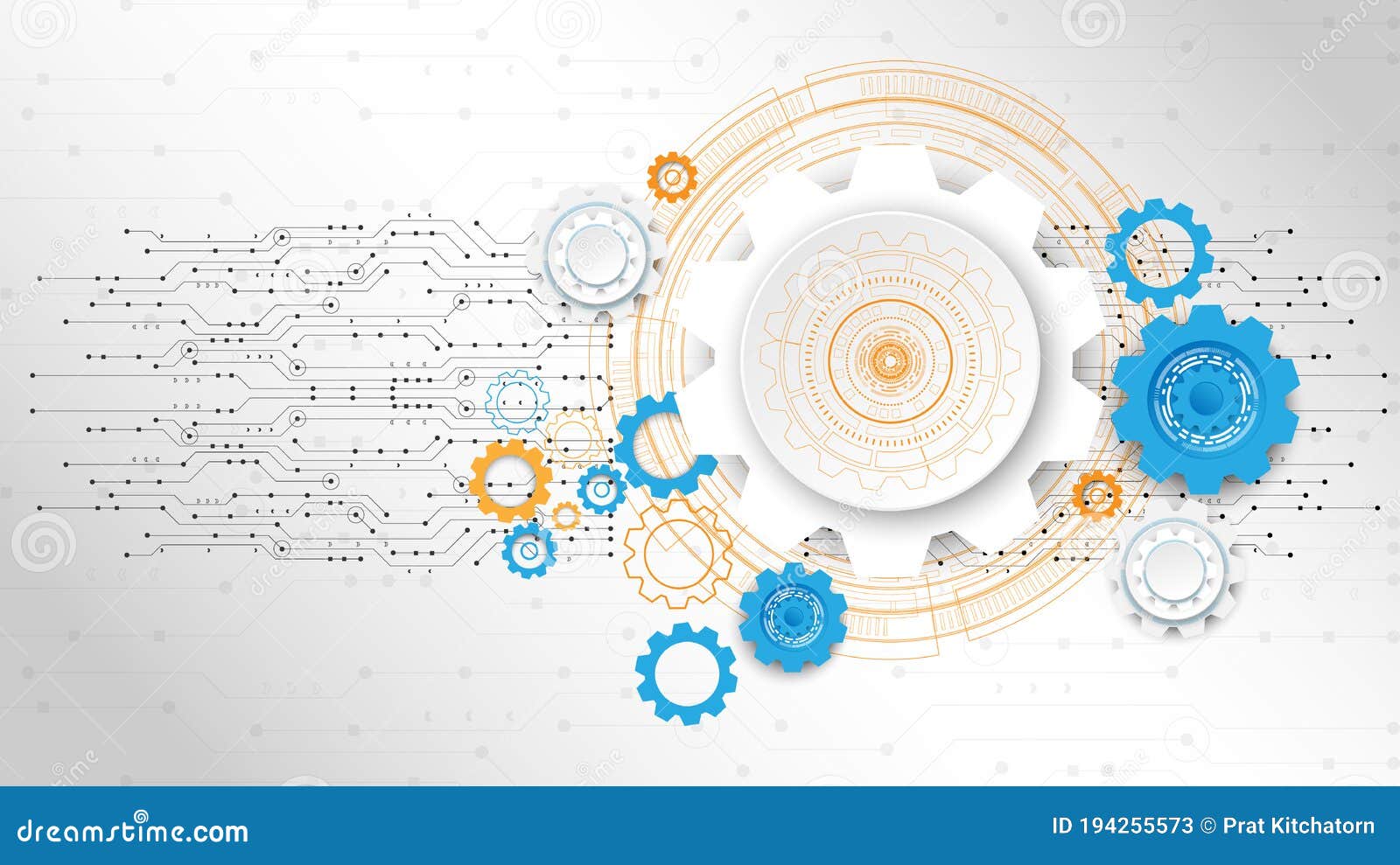 Hi-tech Digital Data Connection System Stock Vector - Illustration of ...