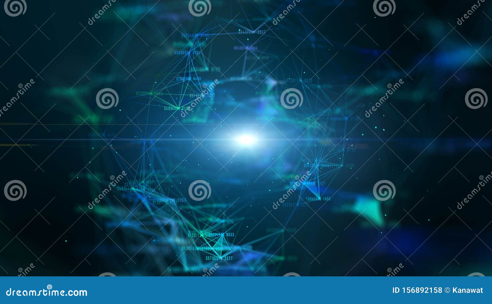 Hi-Tech Digital Data Network and Network Connection Stock Illustration ...