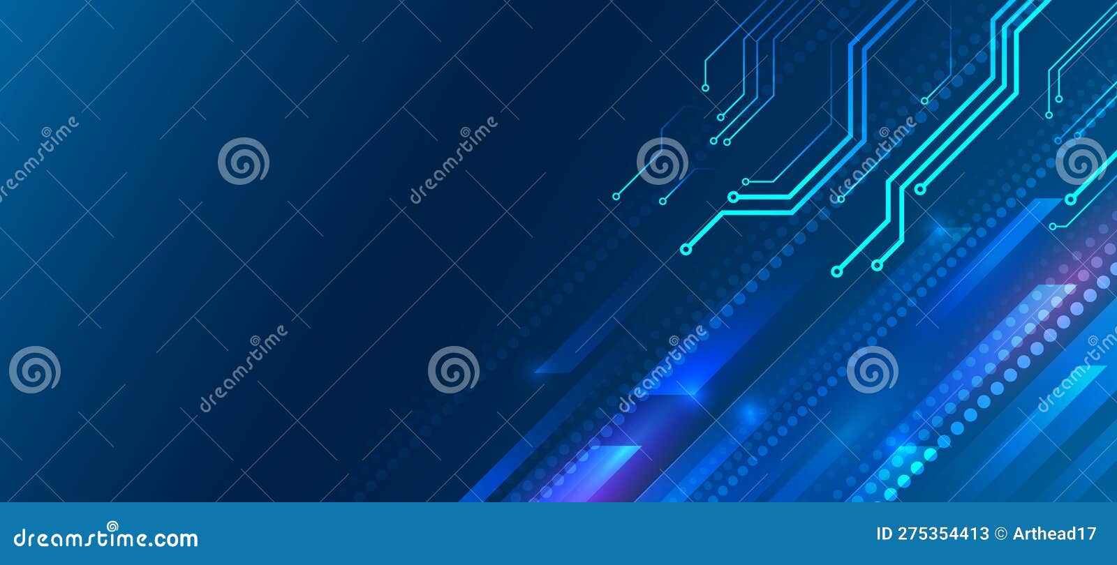 Hi-tech Digital Technology Concept. Illustration of High Computer ...