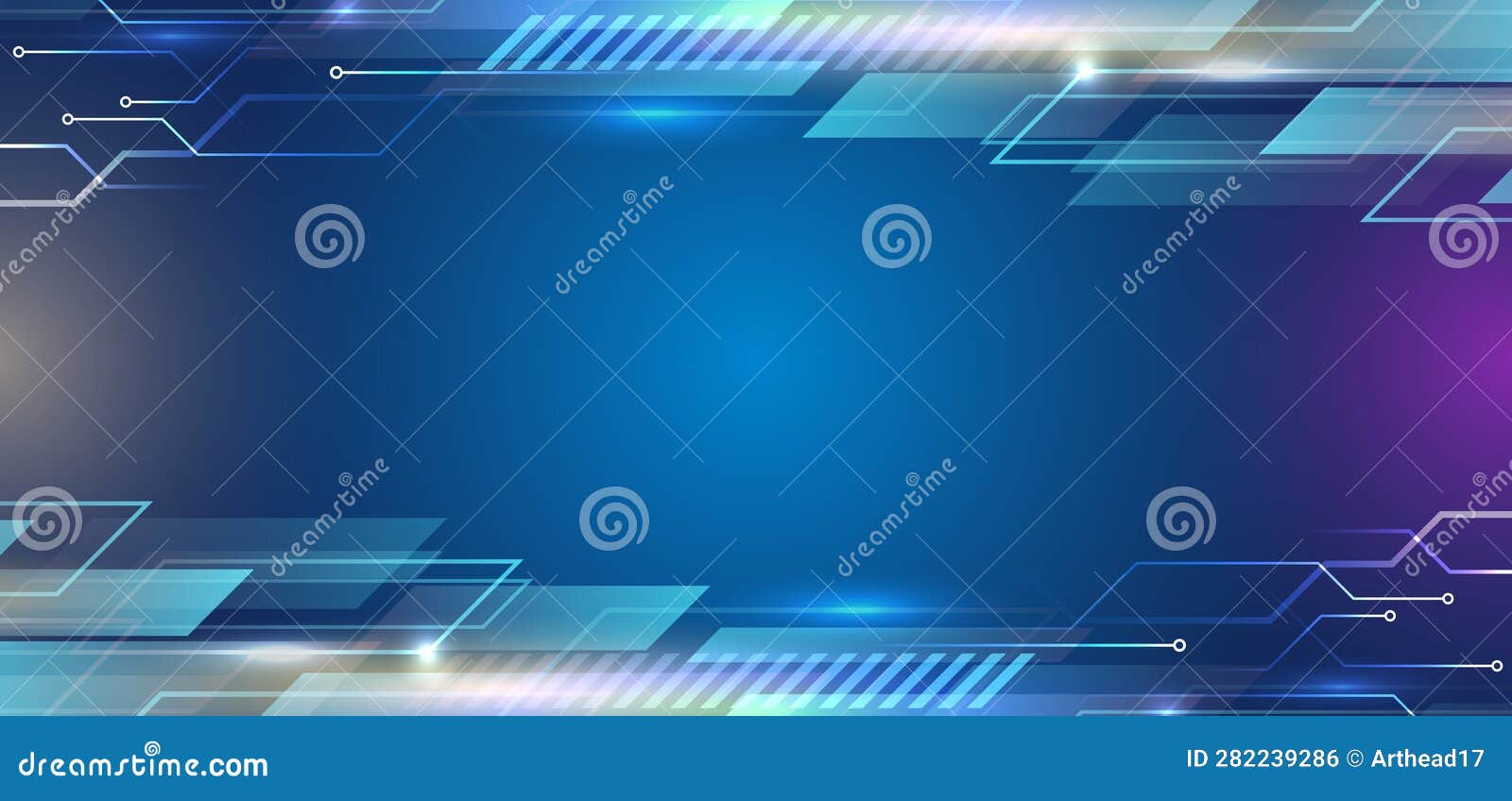 Hi-tech Digital Technology Concept. Illustration of High Computer ...