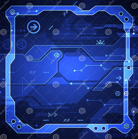 Hi-tech Digital Technology and Engineering Background. Vector Stock ...