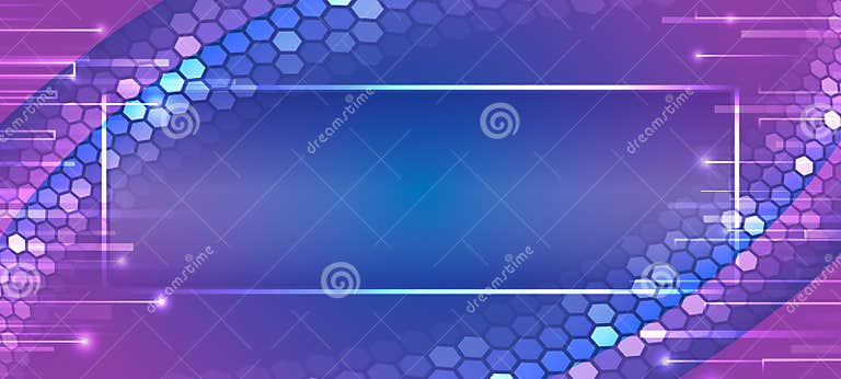 Hi-tech Digital Technology and Engineering Concept. Wide Sci Fi ...