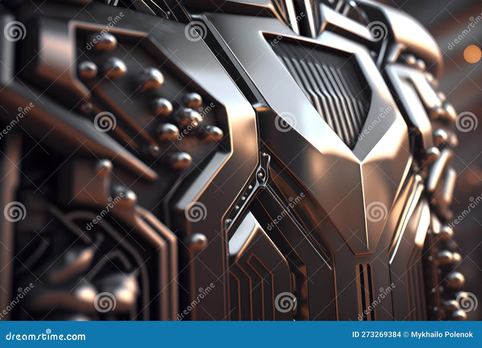 Hi-tech Digital Technology Industry and Engineering. Steel Panels of ...