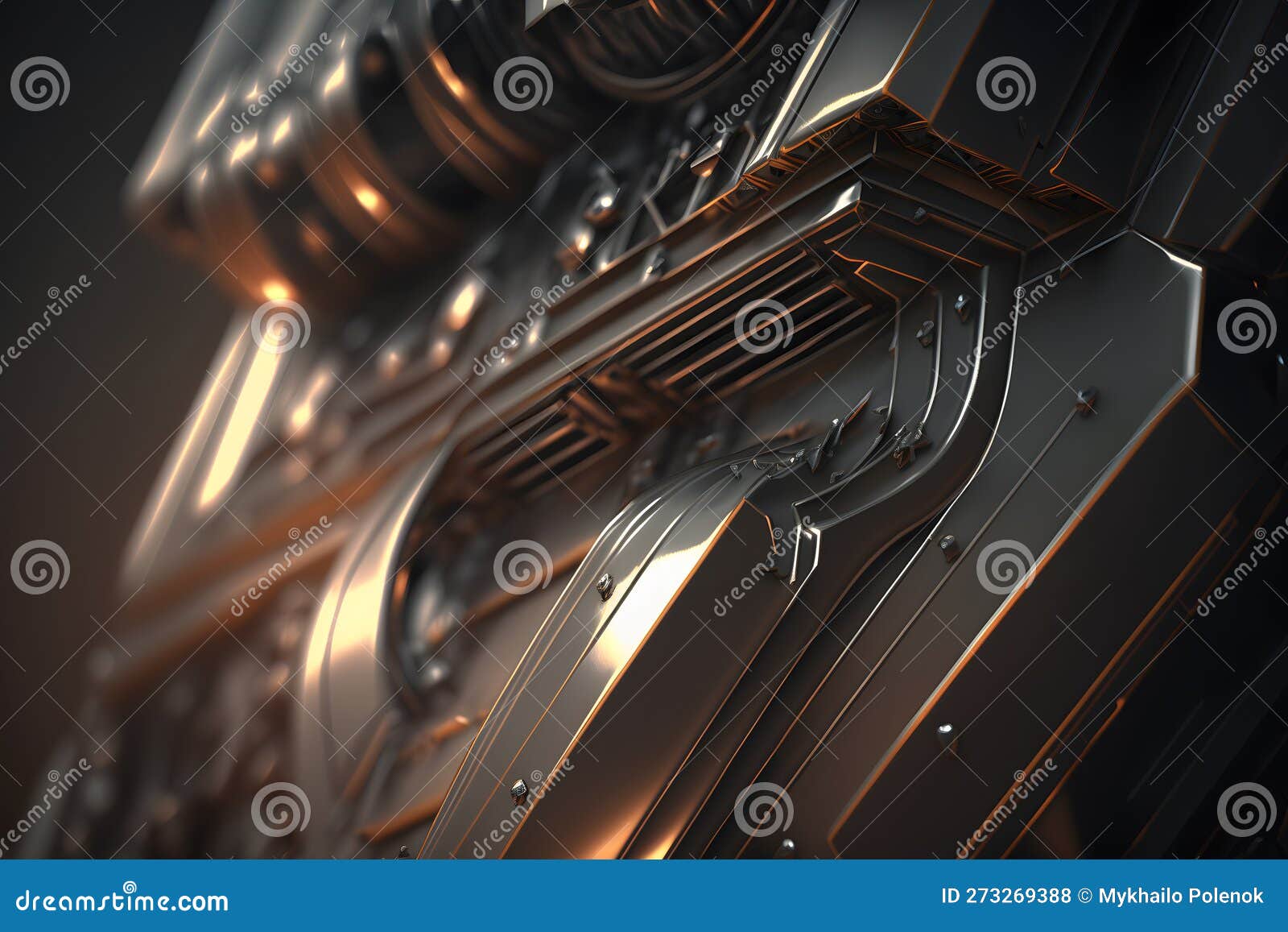 Hi-tech Digital Technology Industry and Engineering. Steel Panels of ...