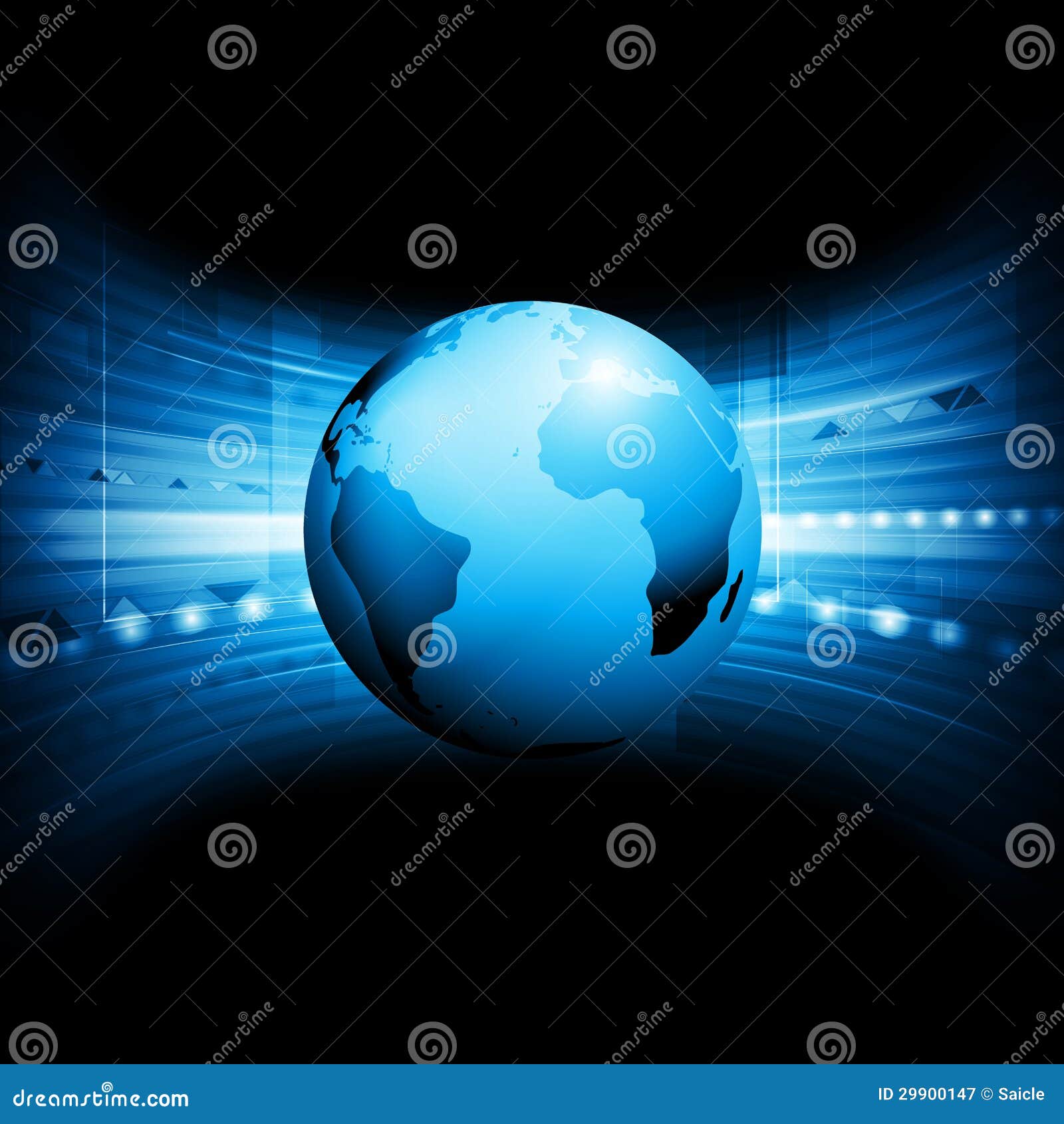 Vector Technologieachtergrond Met Bol Vector Illustratie - Illustration ...