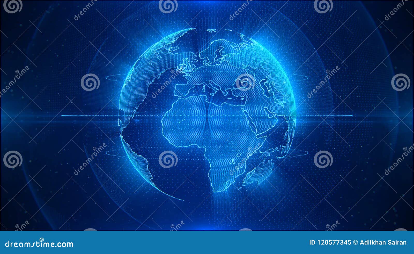 Hi Tech Earth stock illustration. Illustration of future - 120577345