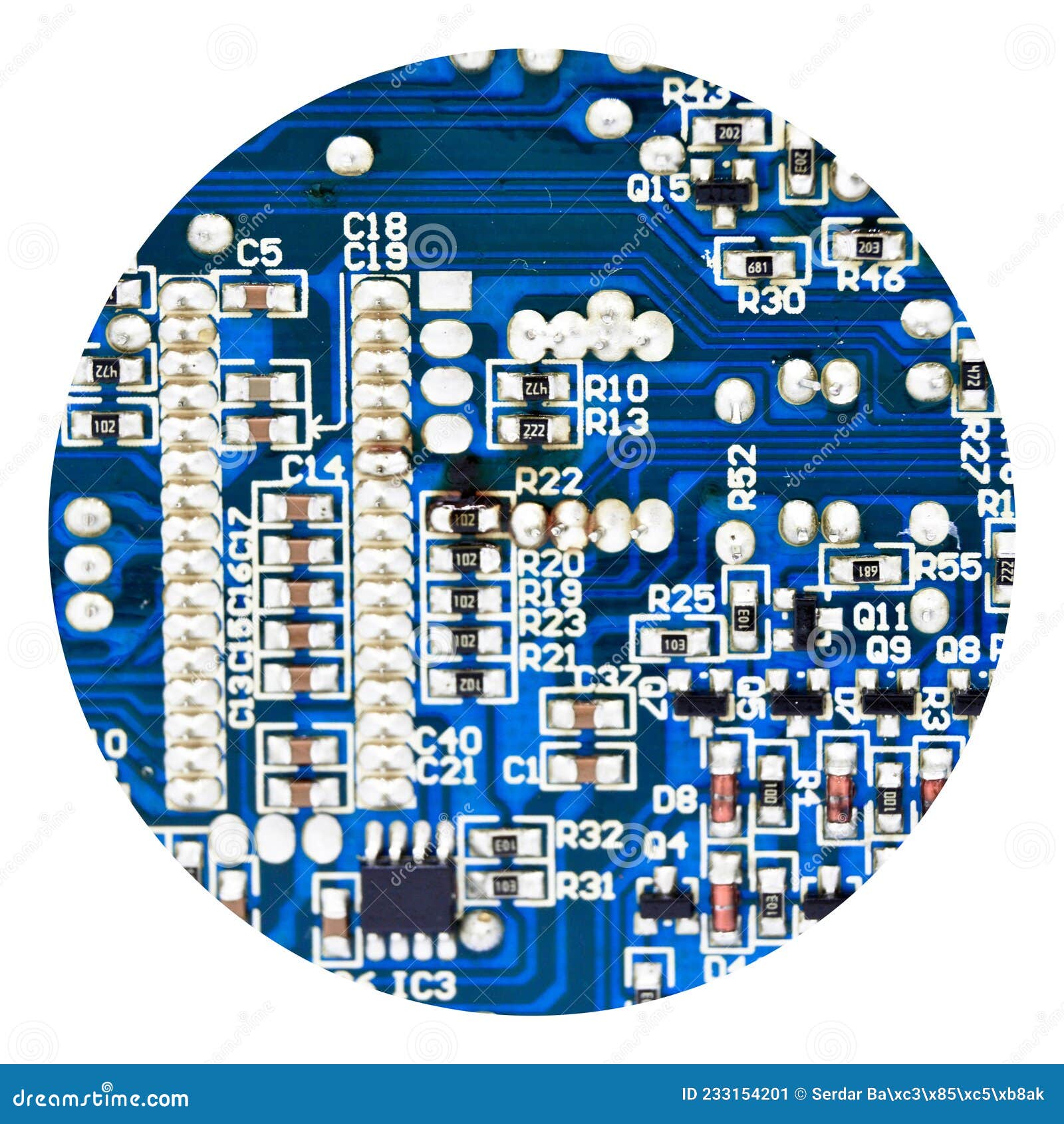 Hi-tech Electronic Circuit Board Detail Background Shot Stock Image ...