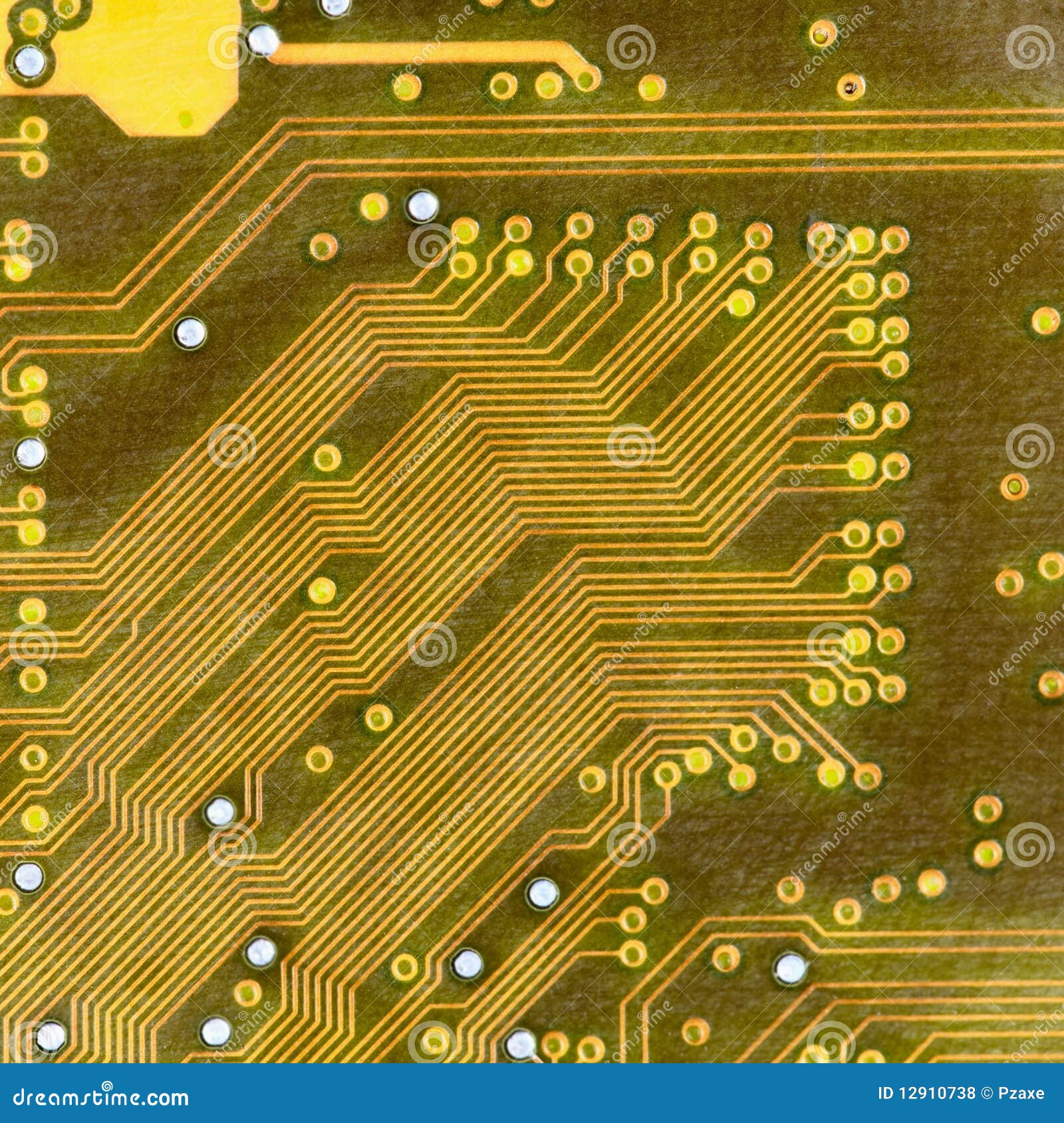 Hi-tech Electronic Circuit Board Golden Texture Stock Photo - Image of ...