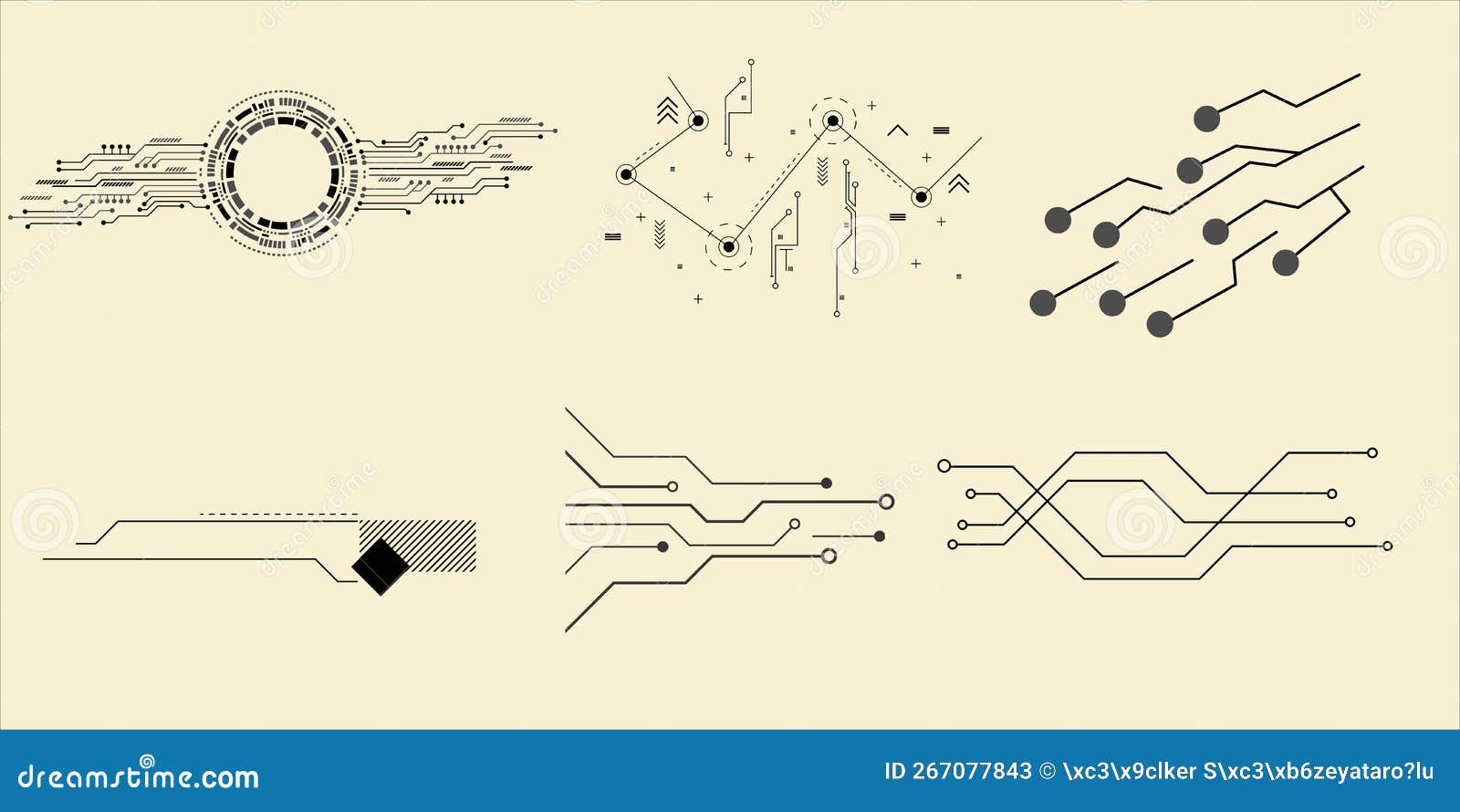 Hi-Tech Elements stock vector. Illustration of brand - 267077843