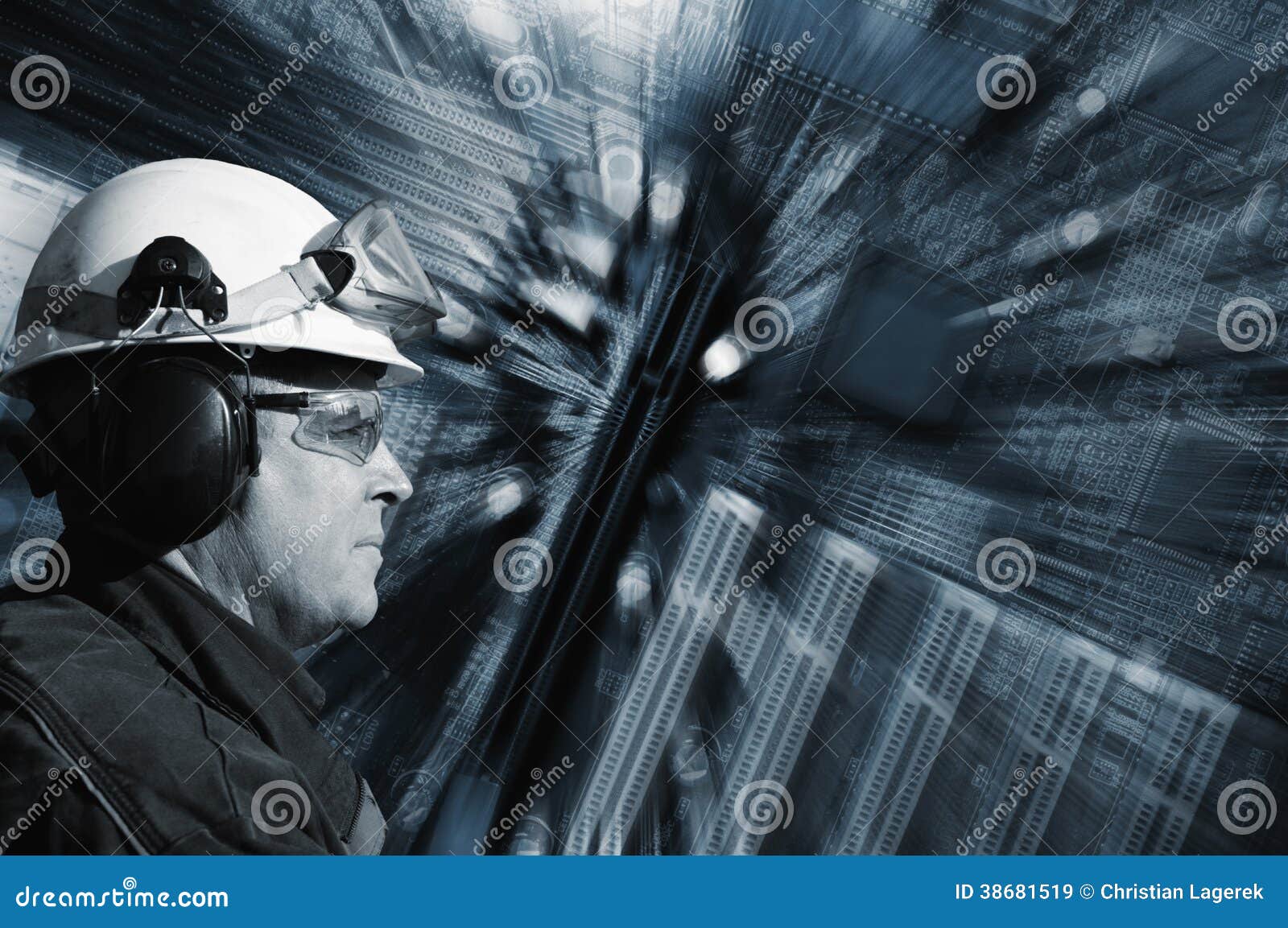 Hi-tech Engineer and Circuit-board Stock Image - Image of idea, macro ...