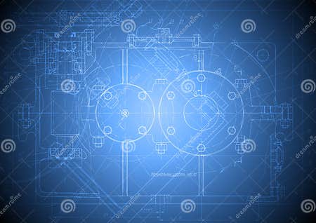 Hi-tech Engineering Drawing Stock Vector - Illustration of color ...