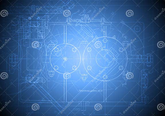 Hi-tech Engineering Drawing Stock Vector - Illustration of color ...