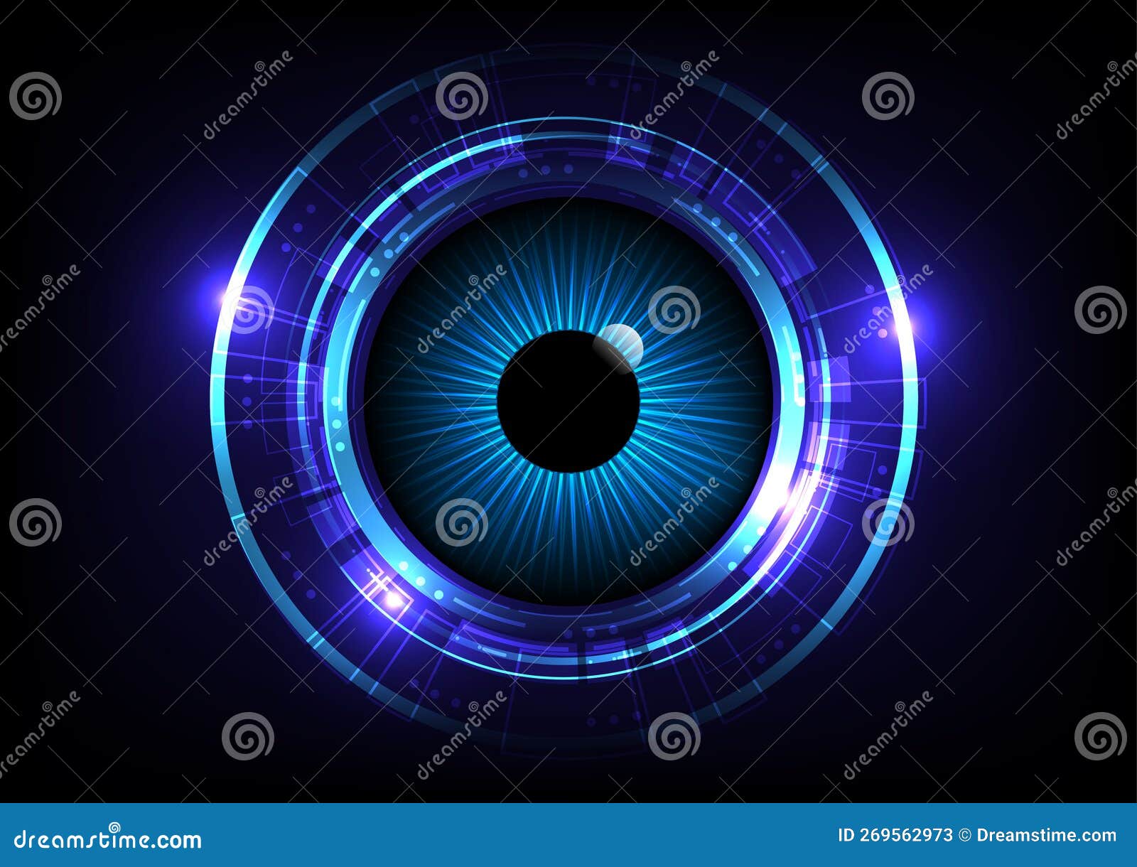 Hi-tech Eyes Hitechnology_84 Stock Illustration - Illustration of glow ...