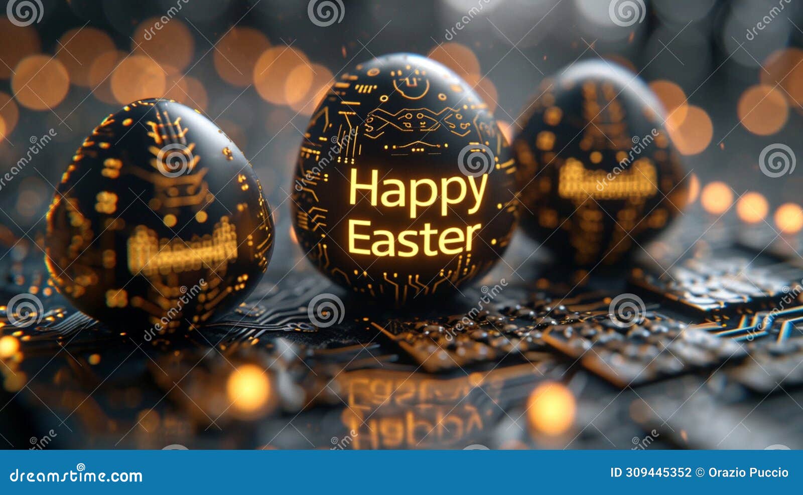 Hi-Tech Festivities: Abstract Easter Decorations with Fiber Optic ...