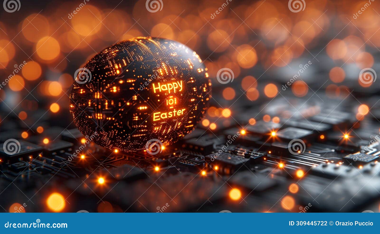 Hi-Tech Festivities: Abstract Easter Decorations with Fiber Optic ...