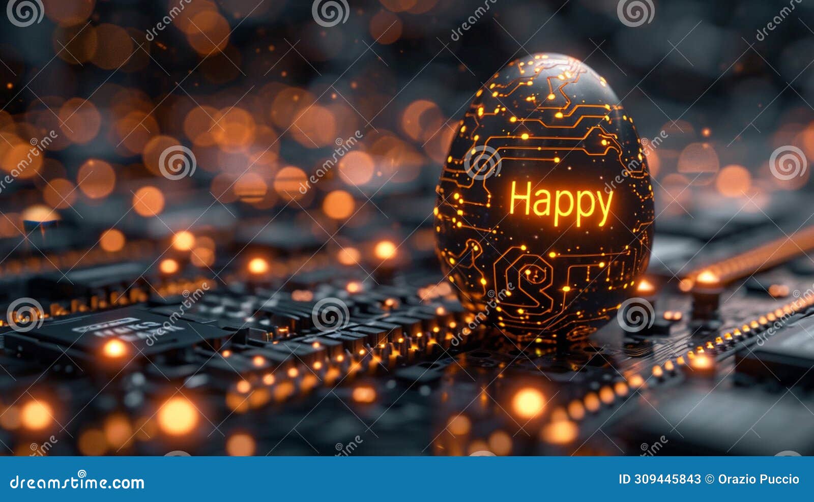 Hi-Tech Festivities: Abstract Easter Decorations with Fiber Optic ...