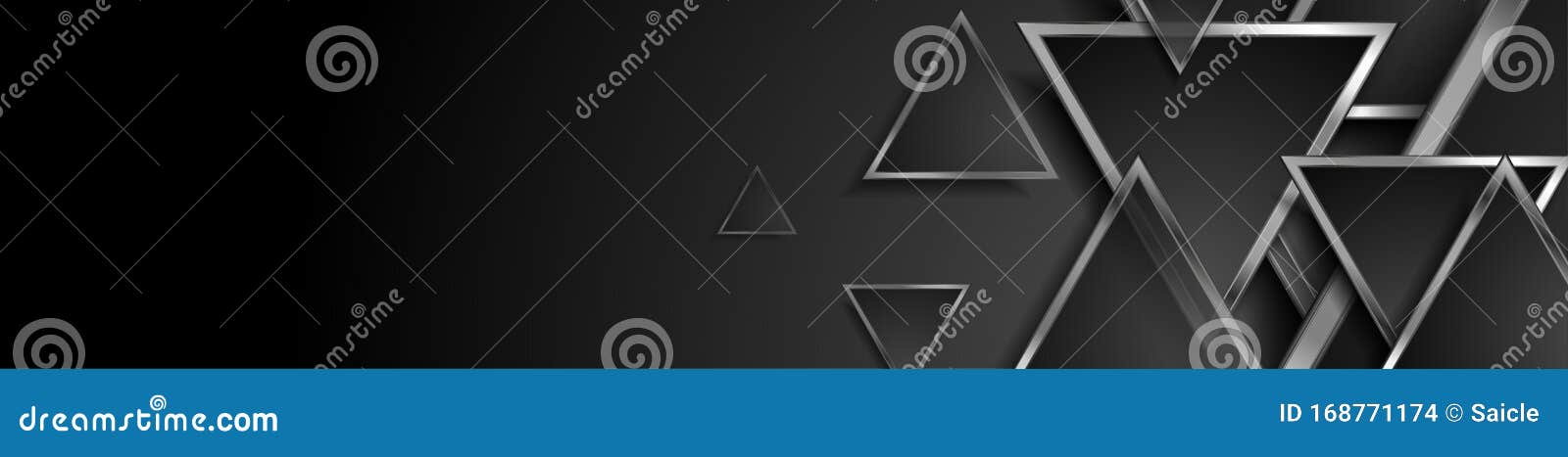 Hi-tech Geometric Abstract Background with Silver Triangles Stock ...