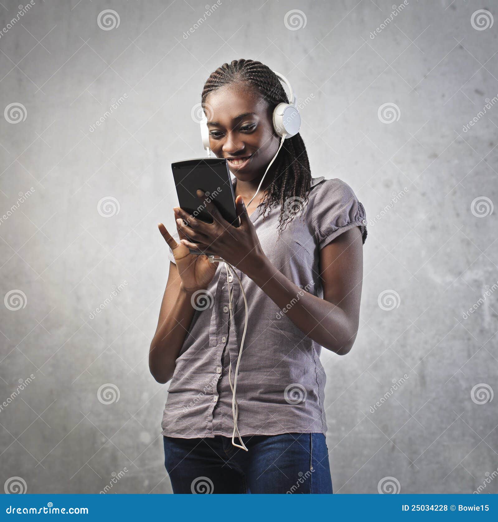 Hi-tech girl stock photo. Image of touchscreen, wireless - 25034228