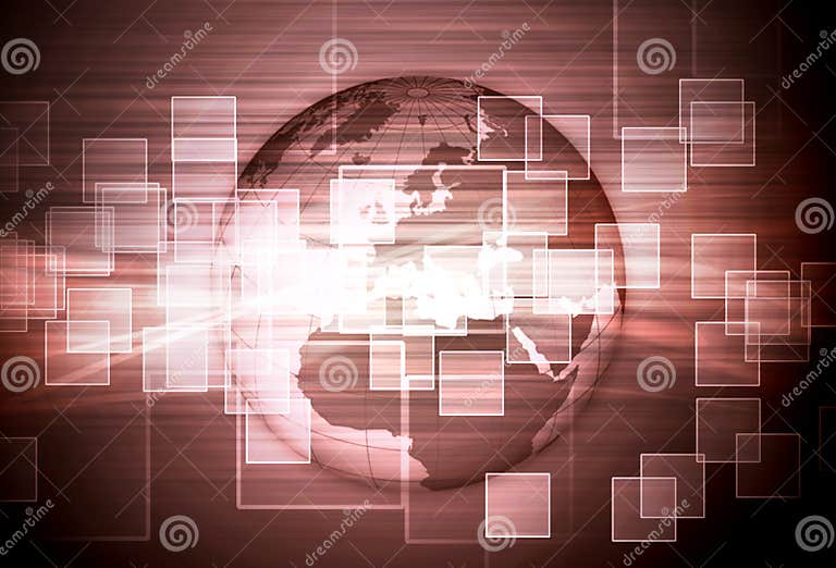 Hi-tech Globe Mosaic Composition Stock Illustration - Illustration of ...