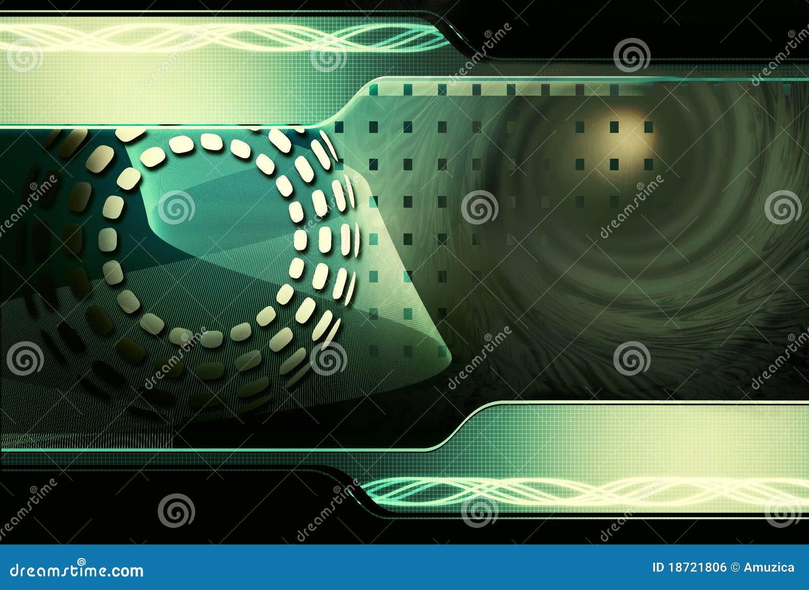 Hi tech green background stock illustration. Illustration of tech ...
