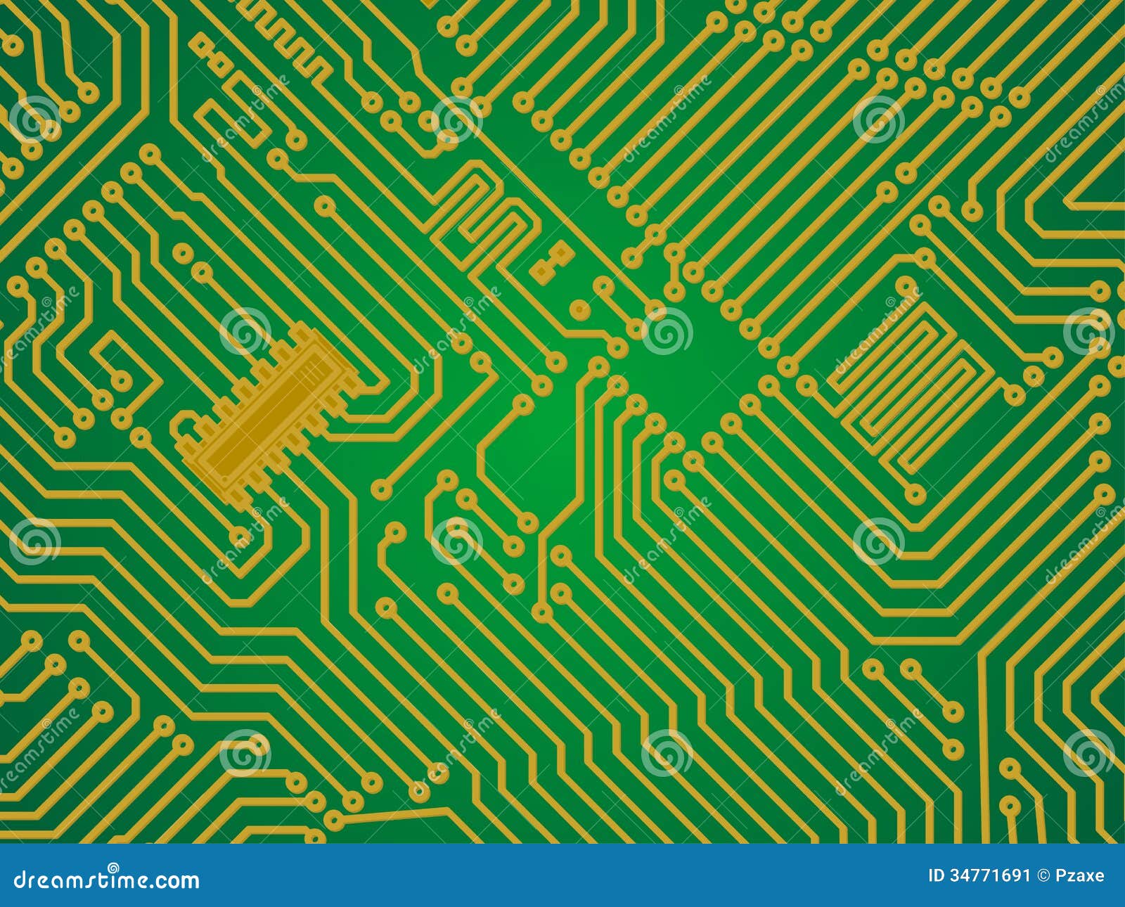 Hi-tech Green Industry Electronics Vector Backgrou Stock Vector ...
