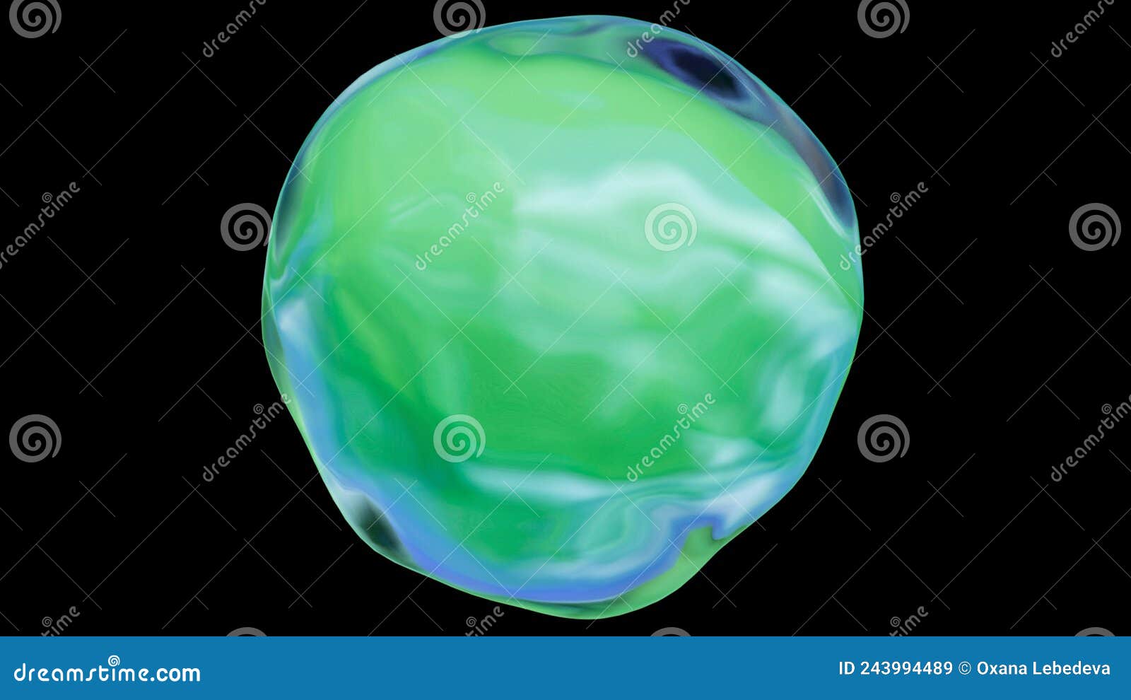Hi-tech Green Water Drop Icon. 3D Rendering Stock Illustration ...