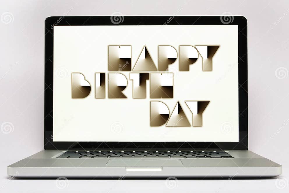 Hi-tech Happy birthday stock illustration. Illustration of celebrate ...