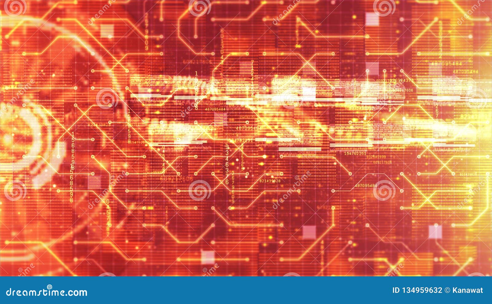 Hi-Tech HUD Digital and Circuit Display Holographic Background ...